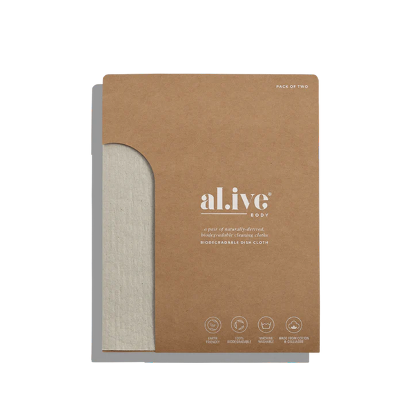 AL.IVE - BIODEGRADABLE DISH CLOTH SET OF 2 – Slaters Country Store